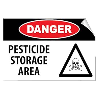 Danger Pesticide Storage Area Hazard Label Decal Sticker 7 Inches X 5 ...