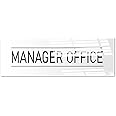 Amazon.com : Manager Office Sign White 9x3 Inch - Indoor Self Adhesive ...