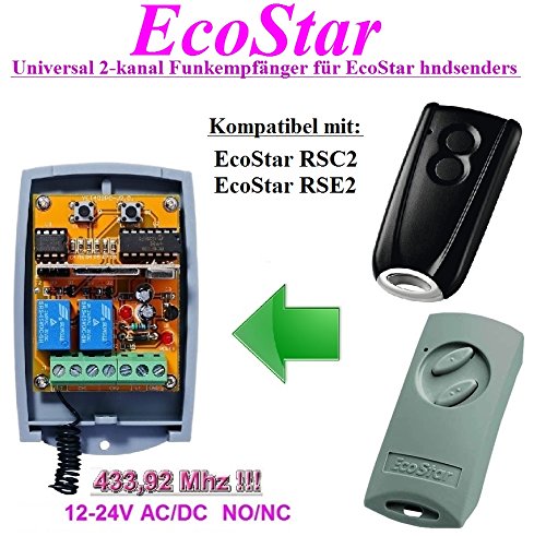 EcoStar kompatibel Funkempfängermodul im Gehäuse, 2-kanal universal ...