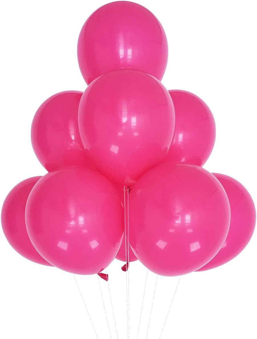 Amazon.com: AZOWA Magenta Balloon 5 inch Small Latex Balloons for Party ...