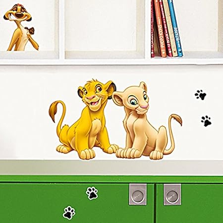 Stickers Mural enfants Simba (DISNEY) Nouvelles Images: Amazon.fr ...
