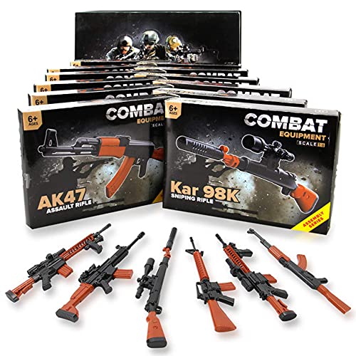 12 Pack Miniature Toy Machine Gun Plastic Model Replicas - 1:6 Scale ...