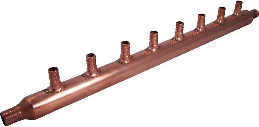 SharkBite 22790 8-Port Open Copper PEX Manifolds, 1 Inch Trunk, 3/4 ...
