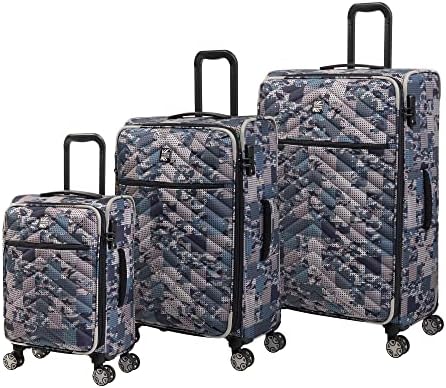 Britbag Eluder 3 Piece Softside 8 Wheel Expandable Spinner Luggage Set ...