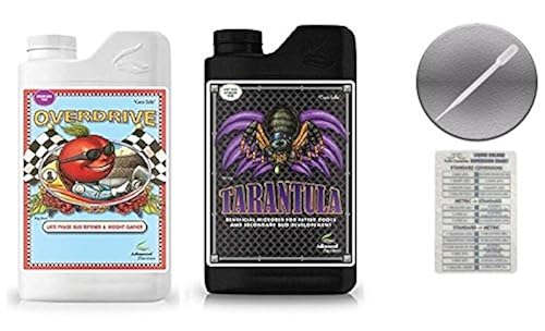 Advanced Nutrients Overdrive and Tarantula 1 Liter with Conversion Chart and 3ml Pipette in ...