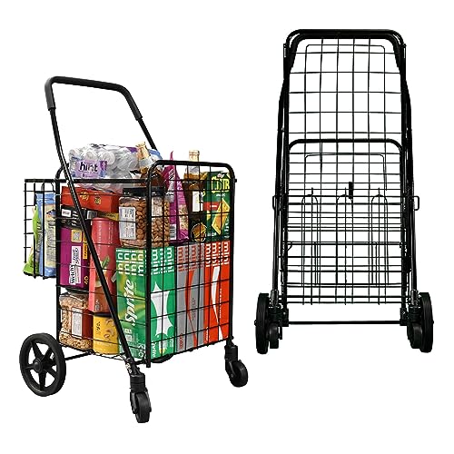 MOD Complete Folding Shopping Cart with Patent Pending Swivel Wheels ...