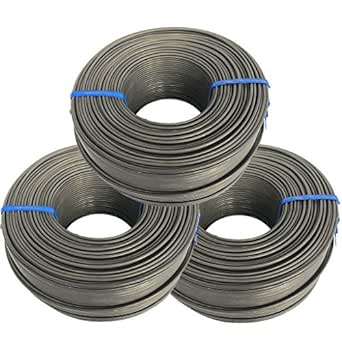 Tie Wire - (3X Rolls) of Premium Black Annealed 16 Gauge Tie Wire - 3 1 ...