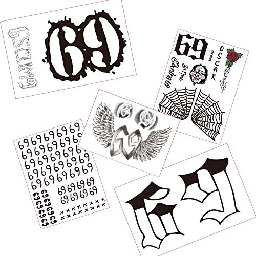 Tekashi 6Ix9Ine Tattoo Set | 69 tattoos Temporary Tattoos | Halloween ...