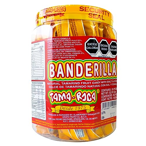 Banderilla Tama-Roca Tamarindo Mexican Candy Sticks. Contains 30 Pieces ...