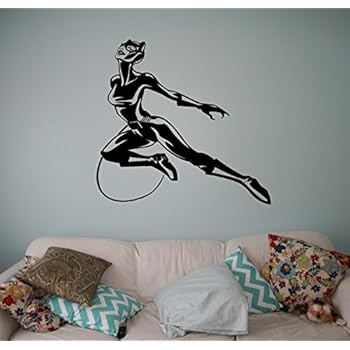 Catwoman Wall Decal Batman Vinyl Sticker Home Interior Comics Superhero ...