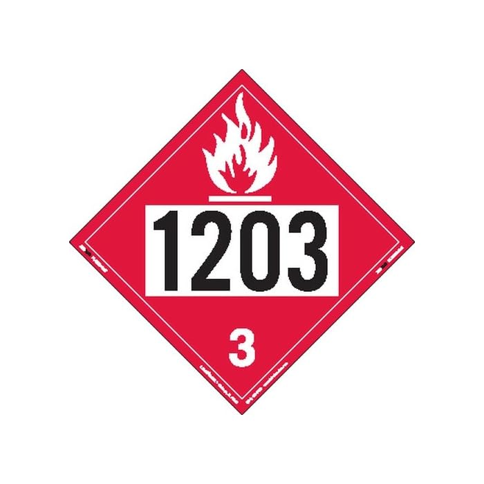 Buy Labelmaster ZT2-1203 UN 1203 Flammable Liquid Hazmat Placard ...