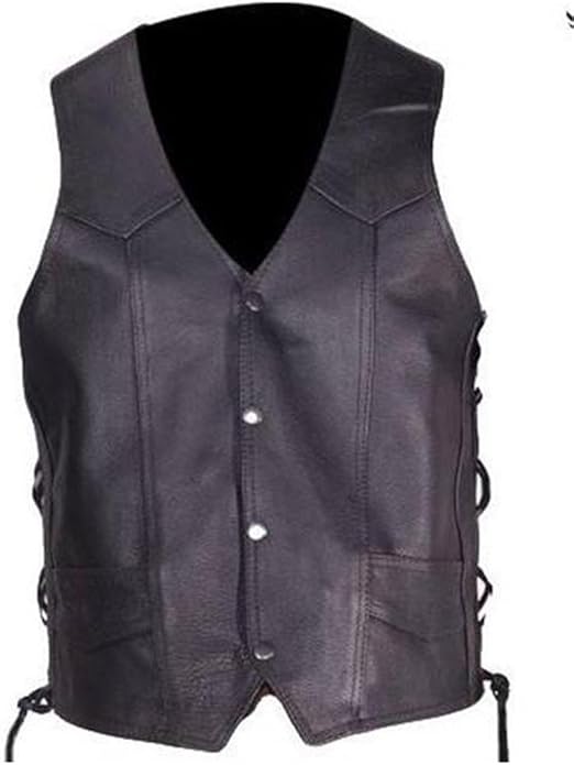 Amazon.com: Mens Concealed Carry Leather Vest CCW Motorcycle Vest (42 ...