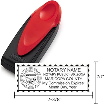 Amazon.com : Standard Red Trodat 9413 Mobile Printy Notary Pocket Stamp ...
