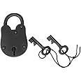 Nautical Cove Antique Solid Iron Lock with Skeleton Keys - Pirate ...