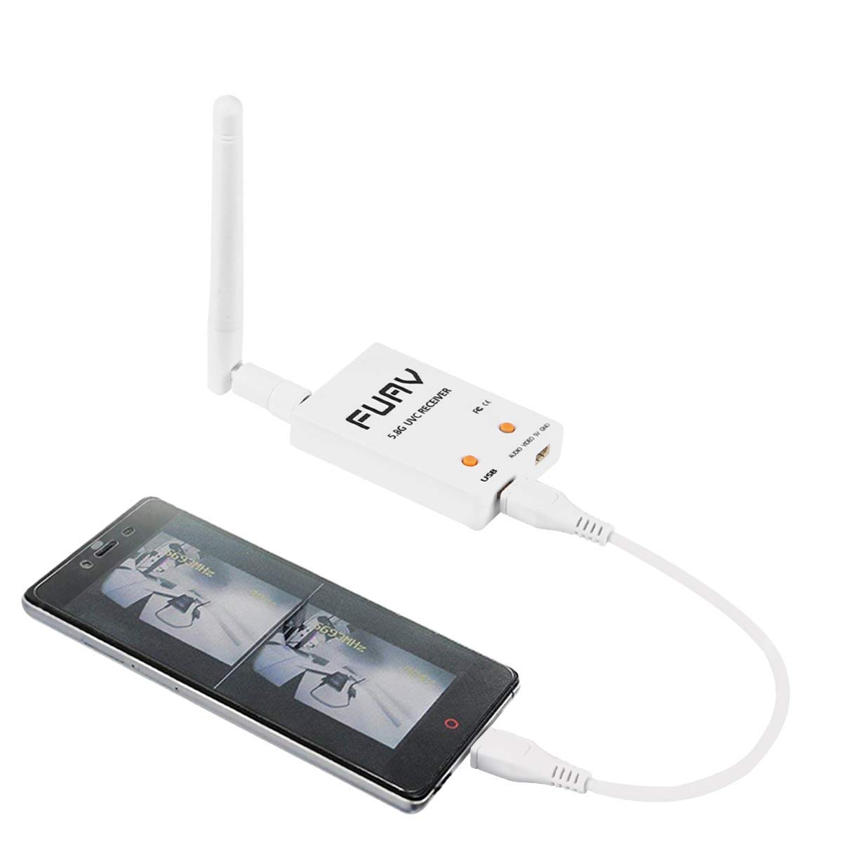 Buy FPV Receiver: Android SKYDROID 5.8G 150CH OTG 5dBi SMA Female USB ...