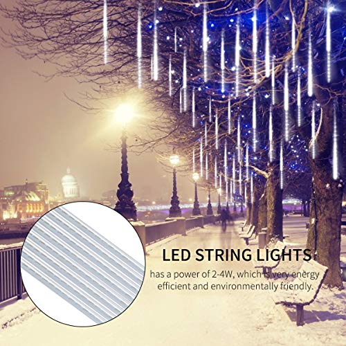 Number-one Meteor Shower Lights, LED Falling Rain Lights 30cm 8 Tube ...