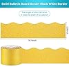 2 Roll Gold Bulletin Board Border 65.6 Feet Glitter Scalloped Borders ...