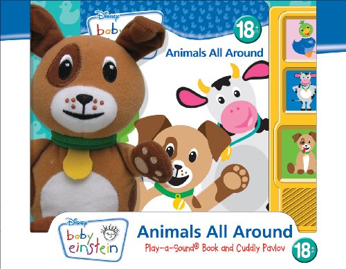 Baby Einstein: Animals All Around: Play-a-Sound Book and Cuddly Pavlov ...