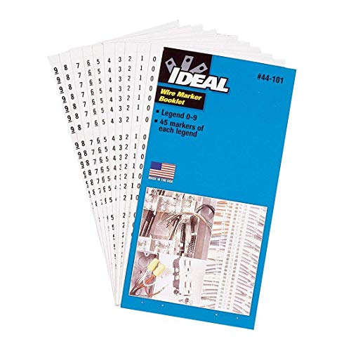 Amazon.com: Wire Marker Booklet, Perforated 1.5" Numbers 0 Through 45 ...