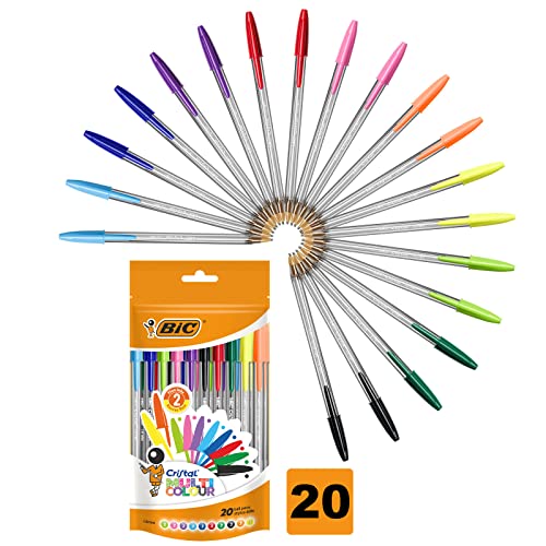 Bic Cristal Multi Colour Ballpoint Pens, Assorted Colors Every-day Biro ...