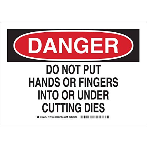 Brady 127858 Machine and Operational Sign, Legend"Do Not Put Hands Or ...