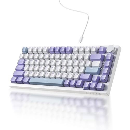 Ajazz AK820 75% Wired Gasket Mechanical Gaming Keyboard with Volume ...