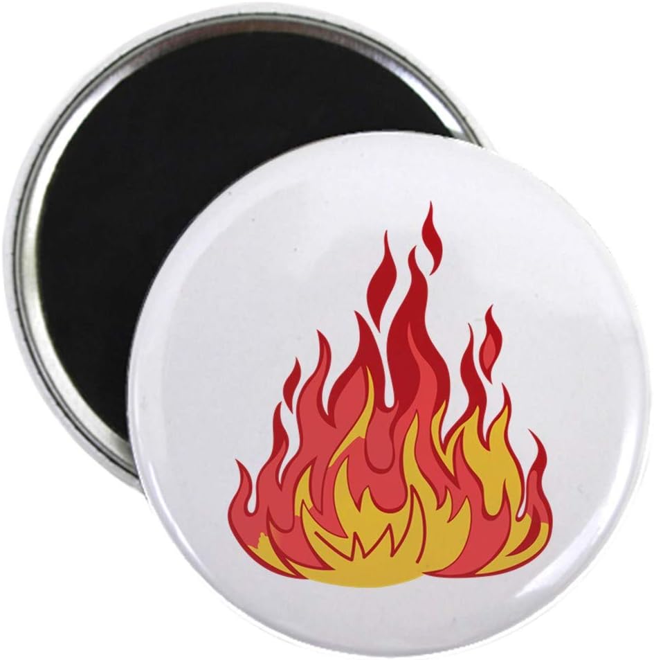 Amazon.com: CafePress FIRE FLAMES Magnets 2.25" Round Magnet ...