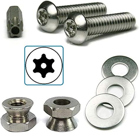 Amazon.com: Stainless Steel Sign Mounting Hardware Tamper Proof Star ...