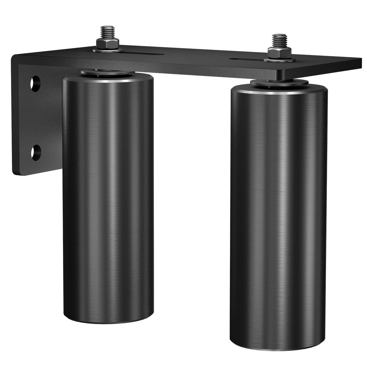JUGREAT Heavy Duty Slide Gate Guide Roller 6"Black L Rear Post Bracket ...