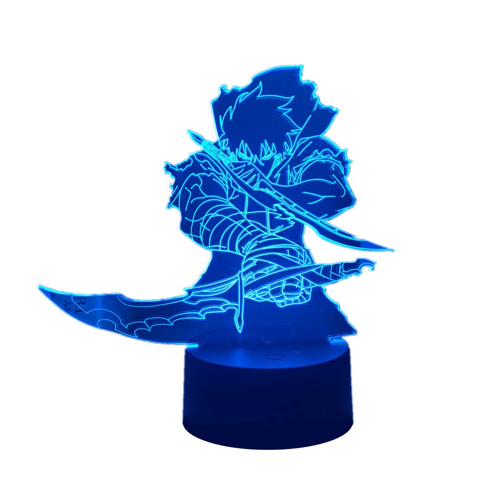 7/16 Color Anime 3D Lamp Manga Solo Leveling LED Night Light Remote ...