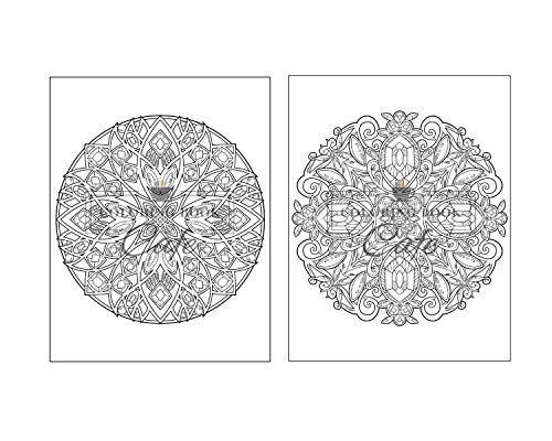 Gemstone Mandalas: An Adult Coloring Book Featuring the World's Most ...