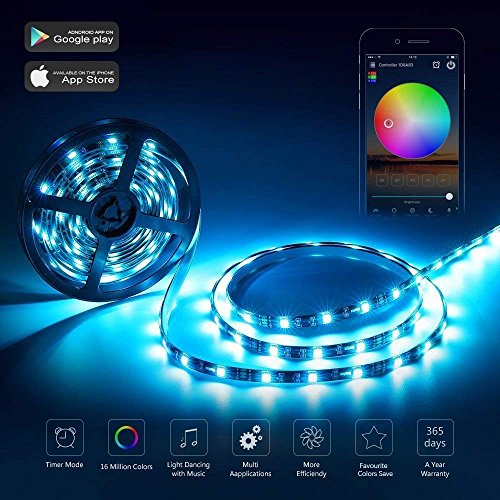 VVFLED WiFi Wireless LED Strip Light Controller, RGB LED Strip Light ...