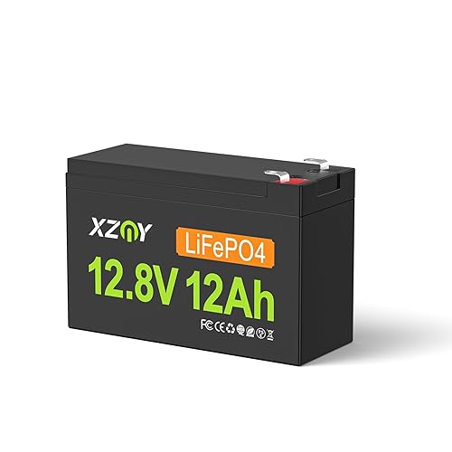 Compact 12V 12Ah Lithium Battery, Rechargeable 12V LiFePO4 Battery ...