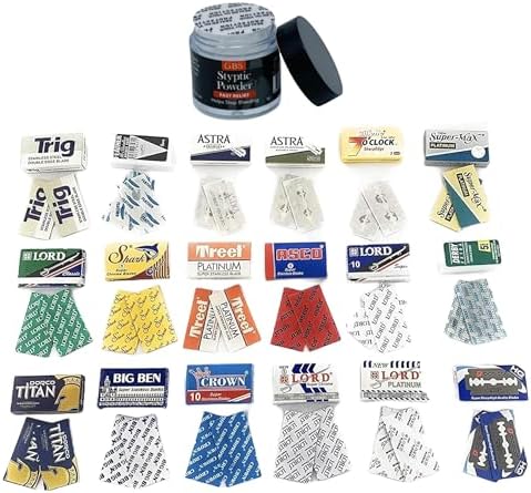 GBS Double Edge Razor Blades Sample Pack 36 DE Blades - Alum Block ...