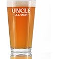 Amazon.com: Uncle Est 2024 - Pint Glass Gift for First Time Uncles ...