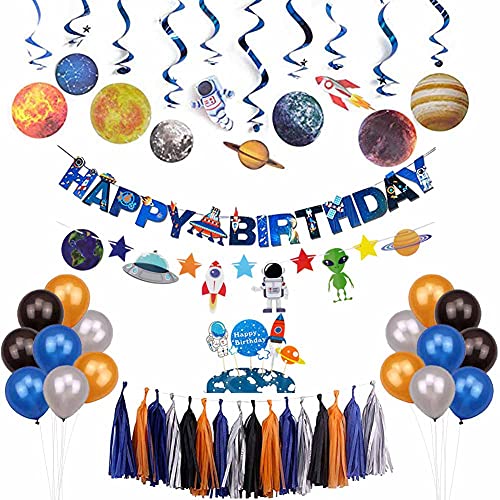 PRATYUS Outer Space Birthday Party Decorations for Kids Boys Girls ...