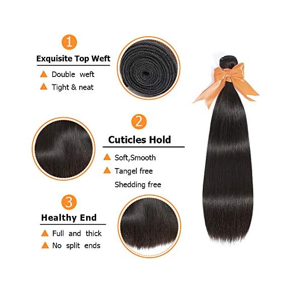 ( 24 26 28 Inch ) Brazilian Virgin Straight Hair Bundles 100% ...