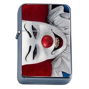 Amazon.com: Evil Clowns Scary Horror Flip Top Oil Lighter S1 Smoking ...
