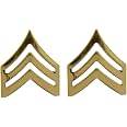 Amazon.com: United States Army SGT E5 Insignia of Rank 1" Gold Tone ...
