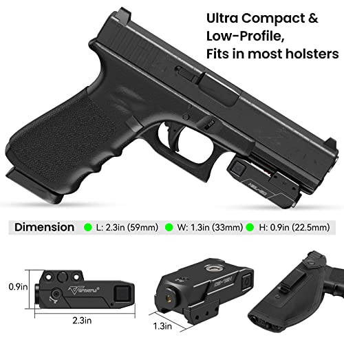 VOTATU H3L-GC Green Pistol Laser Sight, Circle Dot Laser Pattern ...