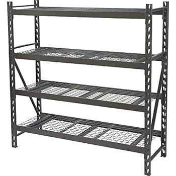 Amazon.com: Ironton 4-Tier Industrial Shelving Rack - 77in.W x 24in.D x ...