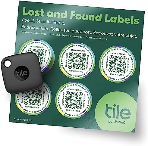 Tile Mate + Lost and Found Labels - Bluetooth Tracker for Keys, Bags ...