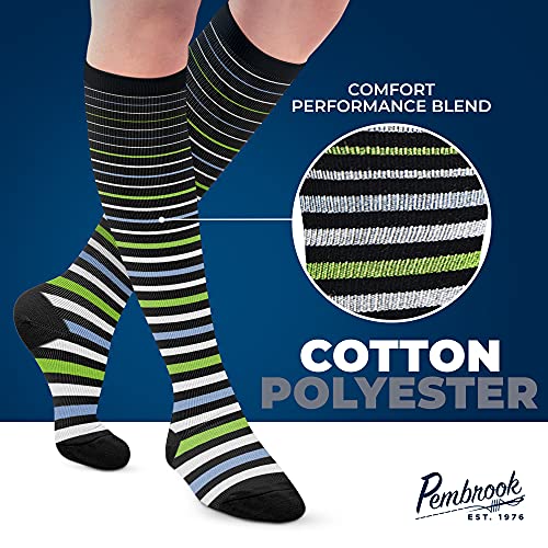 Pembrook Womens Compression Socks 6 Pack | 8-15 mmHg Graduated Support ...