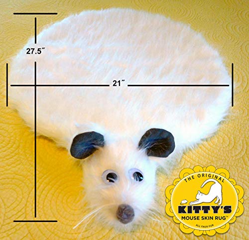 Kitty's Mouse Skin Rug (Cat Bed White, Naturally attracts and Calms ...