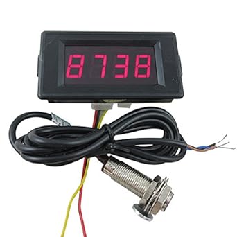 DIGITEN DC 12V 4 Digital Red LED Counter Meter Up Down+Hall Proximity ...