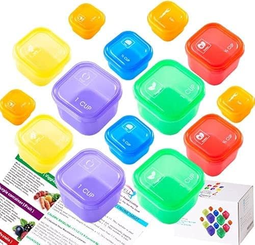 GOANDWELL 21 Day Portion Control Container Kit for Weight Loss(14 Piece ...