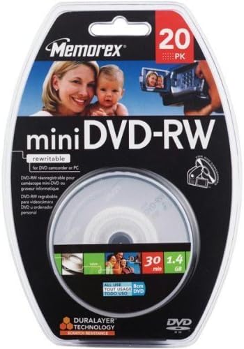 Amazon.com: Memorex Mini DVD-RW - DVD-RW (8cm) X 20 - 1.4 GB - Storage ...