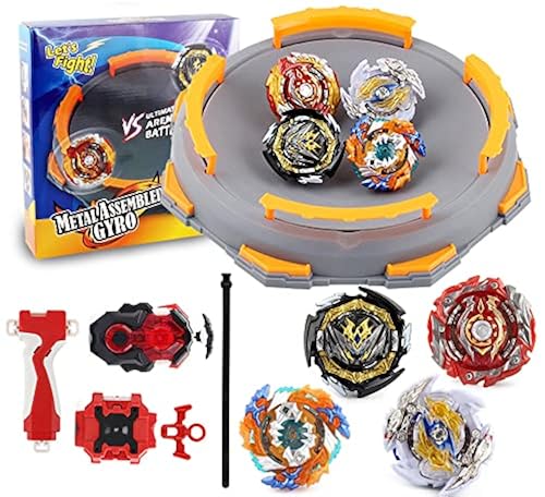 Itcaoseklu Burst Battle Top Set 4 Battling Top Toys 2 Launchers Blast ...