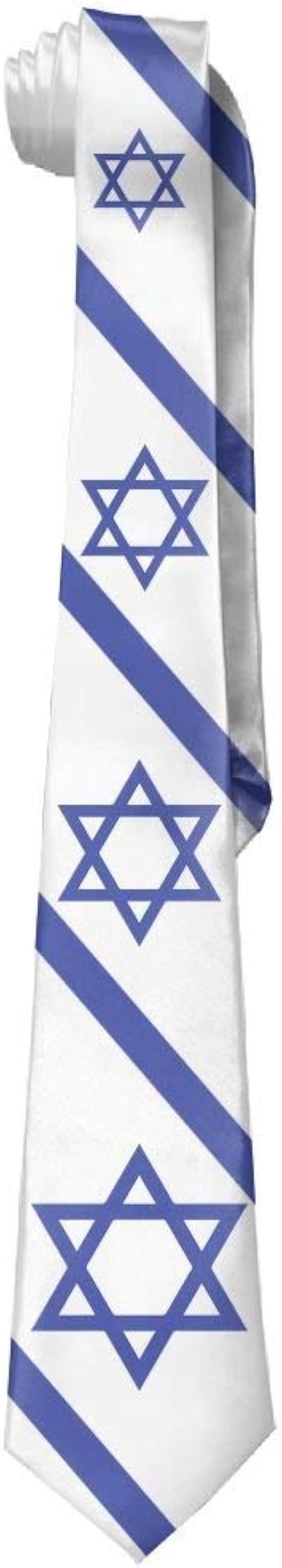 Israel Flag Design Mens Necktie Fashion Silk Tie: Amazon.co.uk: Clothing