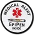 Amazon.com: EPIPEN INSIDE Medical Alert Symbol Rectangle Sew-on Patch